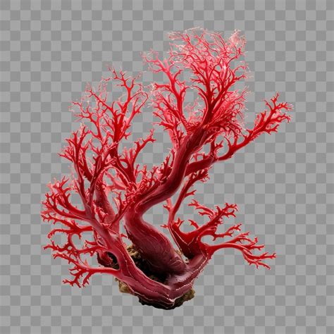 Hypnea Red Algae With Delicate Branching Structures On Whit Isolated Sea Ocean Underwater Plant
