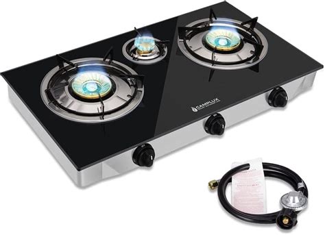 Barton Deluxe Propane Gas Range Stove 2 Burner Cooktop Auto