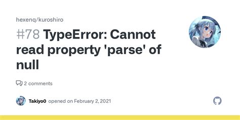 typeerror cannot read property parse of null · issue 78 · hexenq