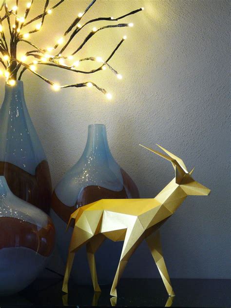 3d Papercraft Gazelle Two Size Versions Pdf Dxf Templates