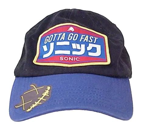 SEGA SONIC THE Hedgehog Gotta Go Fast Sonic Baseball Cap Hat Adjustable