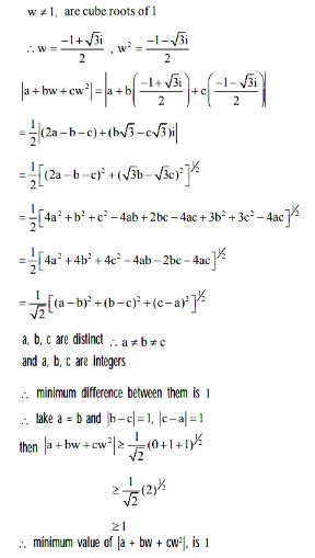 If Ab And C Are Imntegers Not All Equal And W Is The Cube Root Of Un