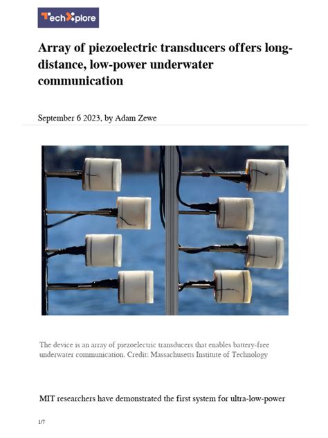 2023 09 Array Piezoelectric Transducers Long Distance Low Power Pdf Communication Bit