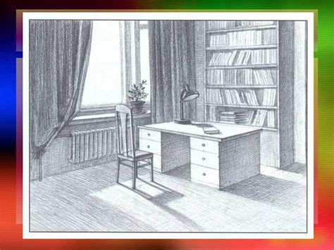 Как нарисовать стол в комнате