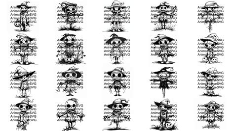 Cute Scarecrow Svg Pack 172 Designs Cute Scarecrow Svg Cute Scarecrow Png Laser Svg Cute
