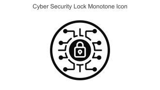 Cyber Security Lock Monotone Icon In Powerpoint Pptx Png And Editable