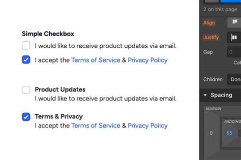 Checkbox Inputs Webflow Form Ui Kit