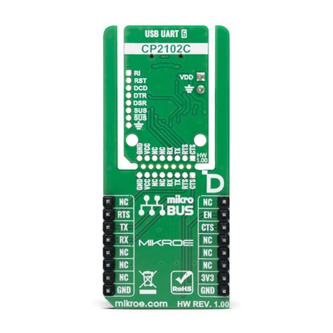 Usb Uart 6 Click Usb To Uart Bridge Mikroe 6725