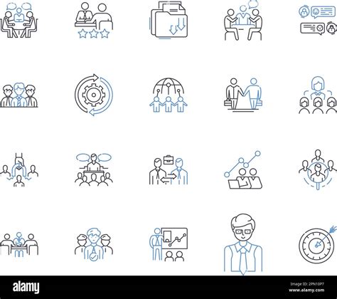 Management Session Outline Icons Collection Manage Workflow Process Efficiency Productivity