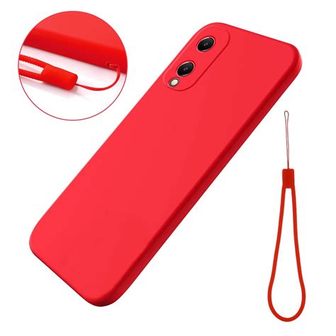 For Itel A18 Pure Color Liquid Silicone Shockproof Phone Case Red