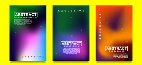 Premium Vector Set Of Abstract Mesh Gradients Cute Gradient