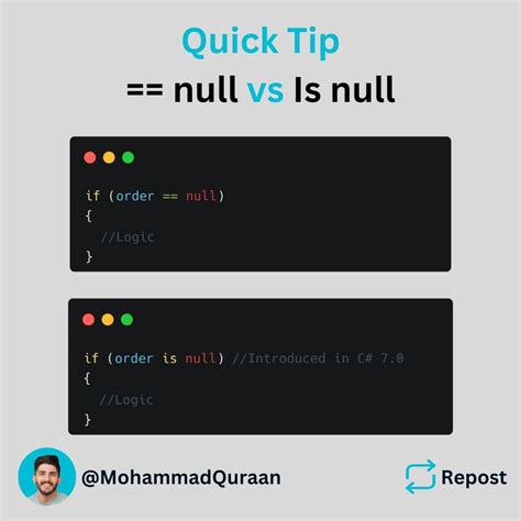 Mohammed Al Quraan On Linkedin Csharp Programmingtips Techtips Techtalk