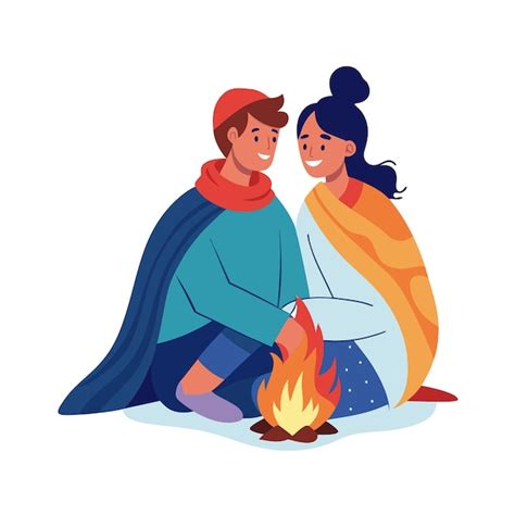Beautiful Couple Romantic Vector Illustration Premium Ai Generated Vector