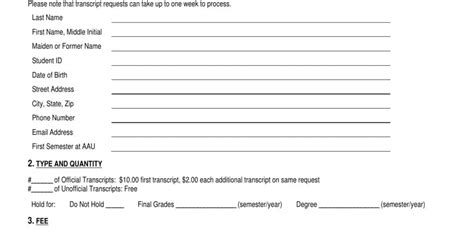 Aau Transcript ≡ Fill Out Printable Pdf Forms Online