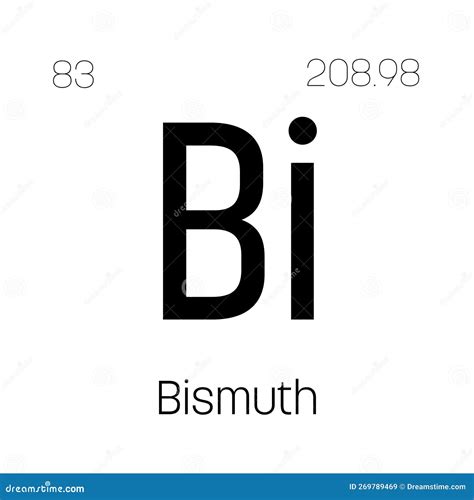 Bismuth Bi Periodic Table Element Stock Illustration Illustration