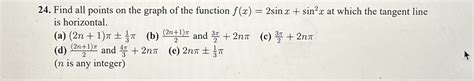 solved find all points on the graph of the function