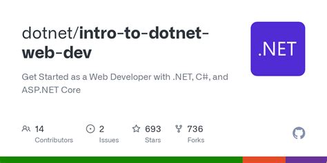 GitHub Dotnet Intro To Dotnet Web Dev Get Started As A Web Developer With NET C And ASP
