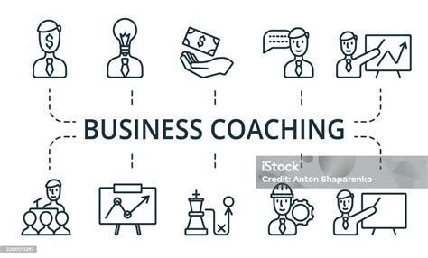 전문가를 위한 전략 계획 및 교육을 보여주는 비즈니스 코칭 아이콘 개발에 대한 스톡 벡터 아트 및 기타 이미지 개발 계획 교육 Istock