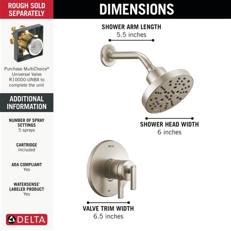 Monitor 17 Series Shower Trim In Stainless T17242 Ss Delta Faucet