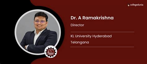 Kl University Hyderabad Dr A Ramakrishna Director