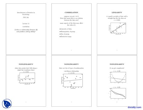 correlation linearity introduction to statistics in psychology