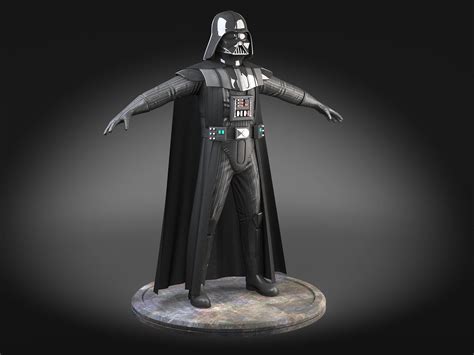 Starwars Darth Vader Rigged For 3dsmax 3d Model Ad Vader Darth
