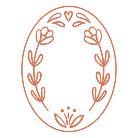 Oval Floral Vintage Frame Png And Svg Design For T Shirts