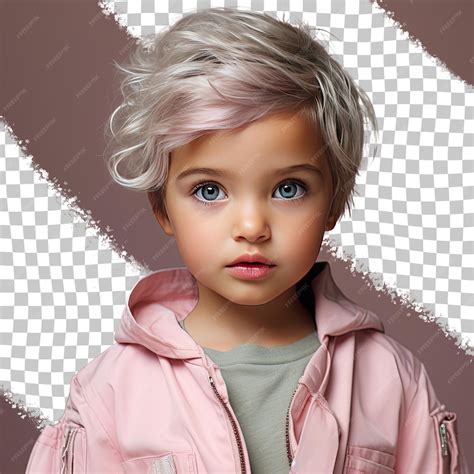 Una Niña Empoderada Con Cabello Corto De La Etnia Escandinava Vestida