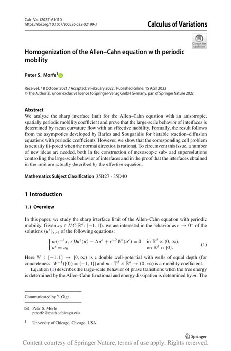 Homogenization Of The Allencahn Equation With Periodic Mobility