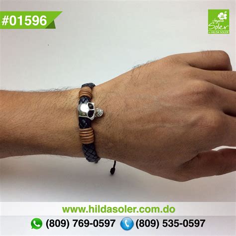 Pulsera En Piel Para Hombres Rd 350 Pesos Mens Bracelet Jewelry Men