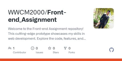 Github Wwcm2000front Endassignment Welcome To The Front End