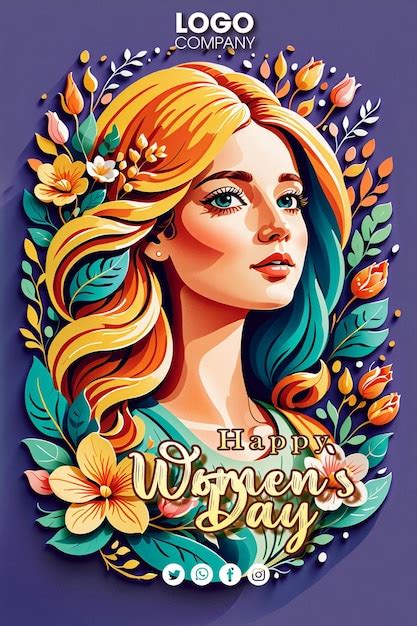 Premium Psd Psd 8 March International Womens Day Illustration Of A