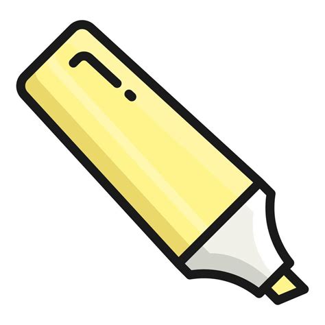 Highlighter Vector Icon School And Education Icon 7091515 Vector Art