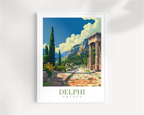 Delphi Travel Print Wall Art Greece Wall Hanging Home Decoration Delphi