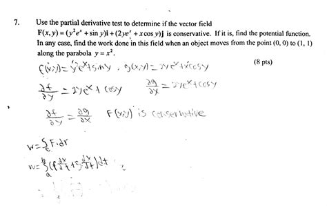Solved Use The Partial Derivative Test To Determine If The