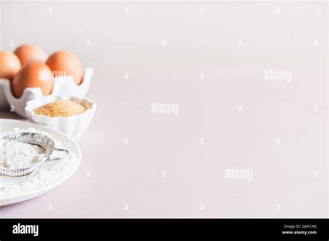 Baking Or Cooking Background Frame Ingredients Kitchen Items For