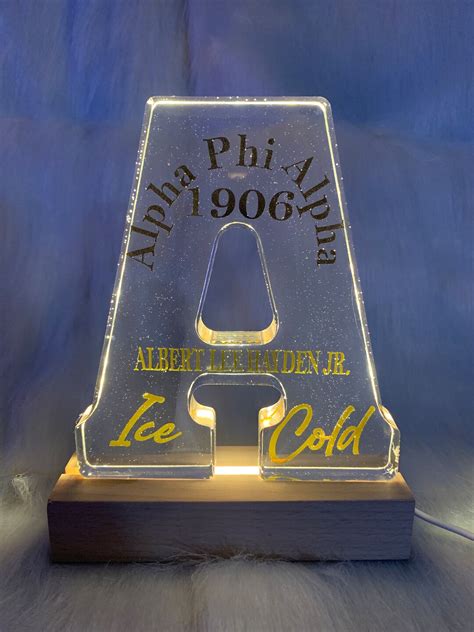 Alpha Phi Alpha Ice Cold Lamp Etsy