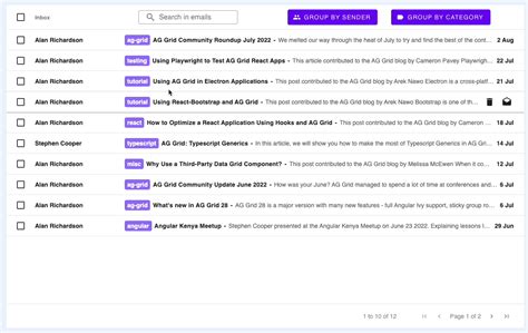 Building An Email Client With AG Grid