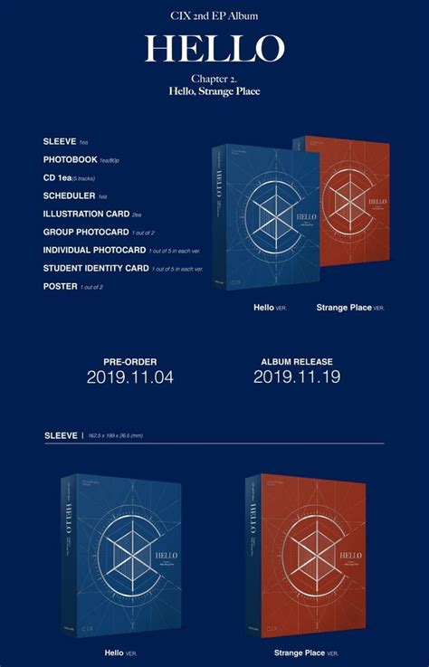 YESASIA CIX 2nd EP ALBUM HELLO Chapter 2 Hello Strange Place