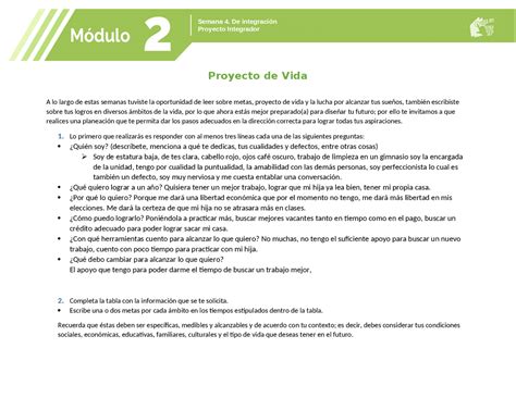 Proyecto Integrador Módulo 2 Semana 4 Ejercicios De Historia Docsity