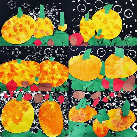 Kindergarten Pumpkin Patch Collages Inspired By Youngschoolartwithmrg