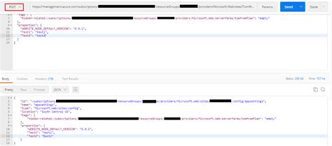 API To Add Properties To Azure Webapp Application Settings Stack Overflow