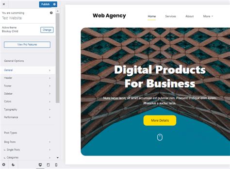 How To Customize A Wordpress Theme Blocksy Free Theme Customization