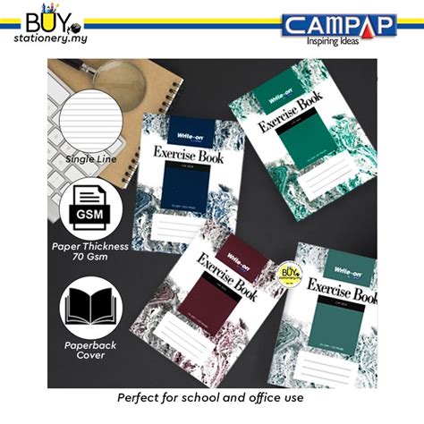 Campap Write On A5 Single Line Exercise Book Notebook Buku Nota 70gsm