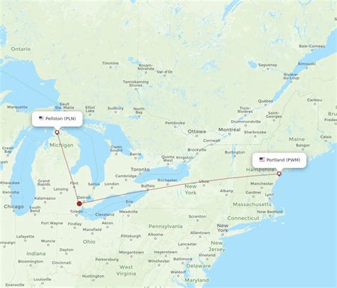 Flights From Portland To Pellston Pwm To Pln Flight Routes