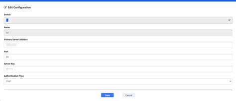 Editing A Tacacs Authentication Configuration Fortilan Cloud 22 3 0 Fortinet Document Library