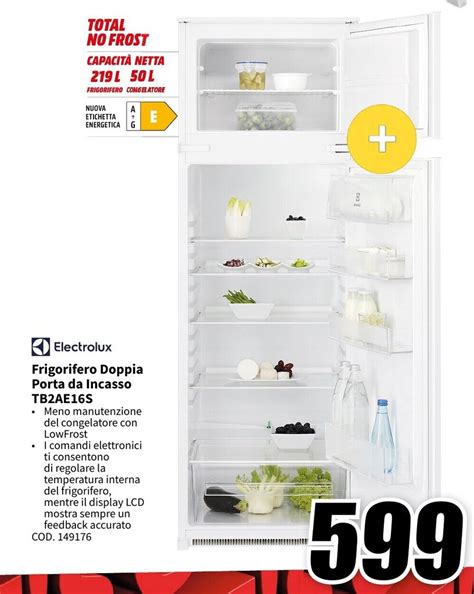 Electrolux Frigorifero Doppia Porta Da Incasso Tb2ae16s Offerta Di