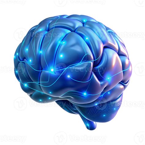 Dramatic Traditional A Holographic Projection Of A Human Brain Intricately Detailed With Neural