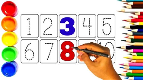 Counting Practice 1 10 1 10 Numbres Counting With Colours Counting