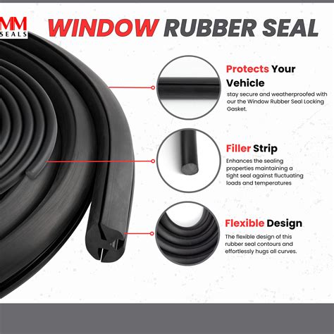 Window Rubber Seal Locking Gasket For Windshield And Windows Cars Boats And